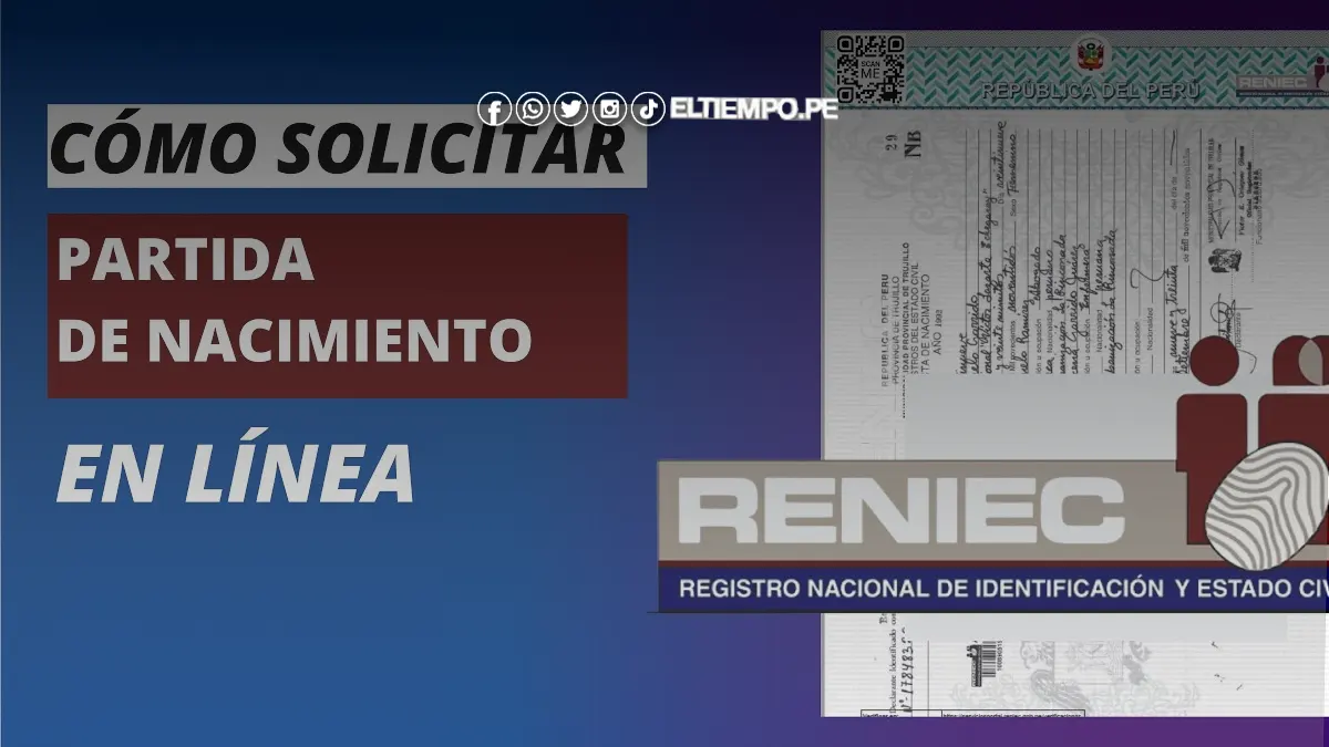 ¿Cómo emitir mi partida de nacimiento por internet en Reniec 2024?